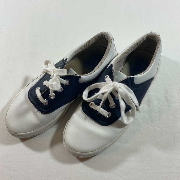 Keds | Shoes | Keds Shoes School Days Girls M Size Black White Leather ...